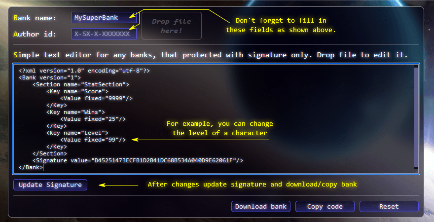 StarCraft 2 Bank Generator